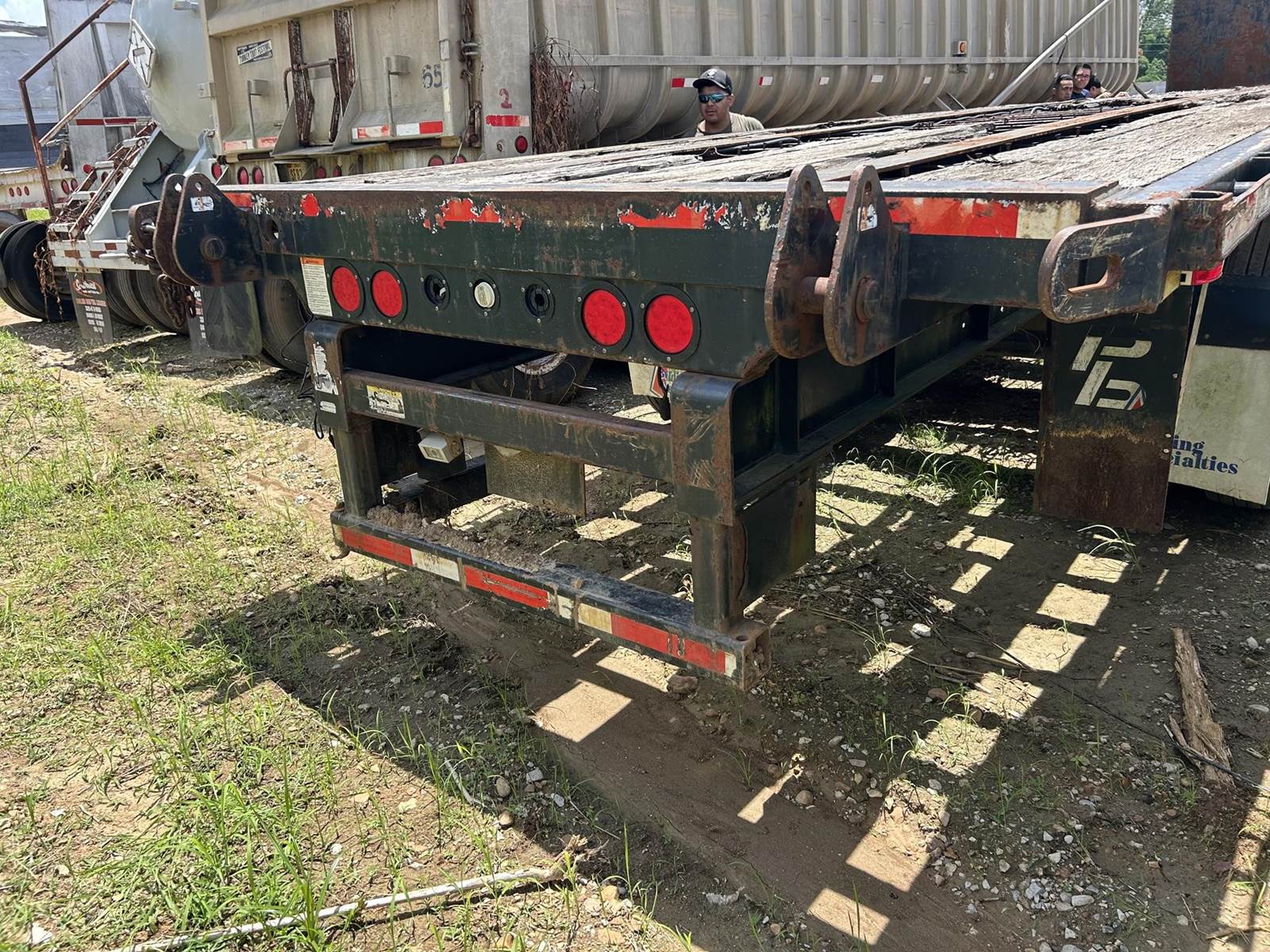 2007 Transcraft 42 FT FLAT BED FORK LIFT TRAILER Steel Flatbed Trailer - Air Ride, Sliding Axle ...
