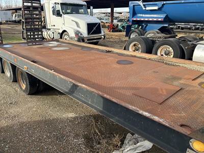 1990 Shop Built 36x101 Tri Axle Steel Lowboy Trailer - Center Point, Fixed Axle For Sale ...
