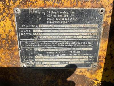 1992 CZ Engineering CZ12KP Pole Trailer For Sale | Covington, TN ...