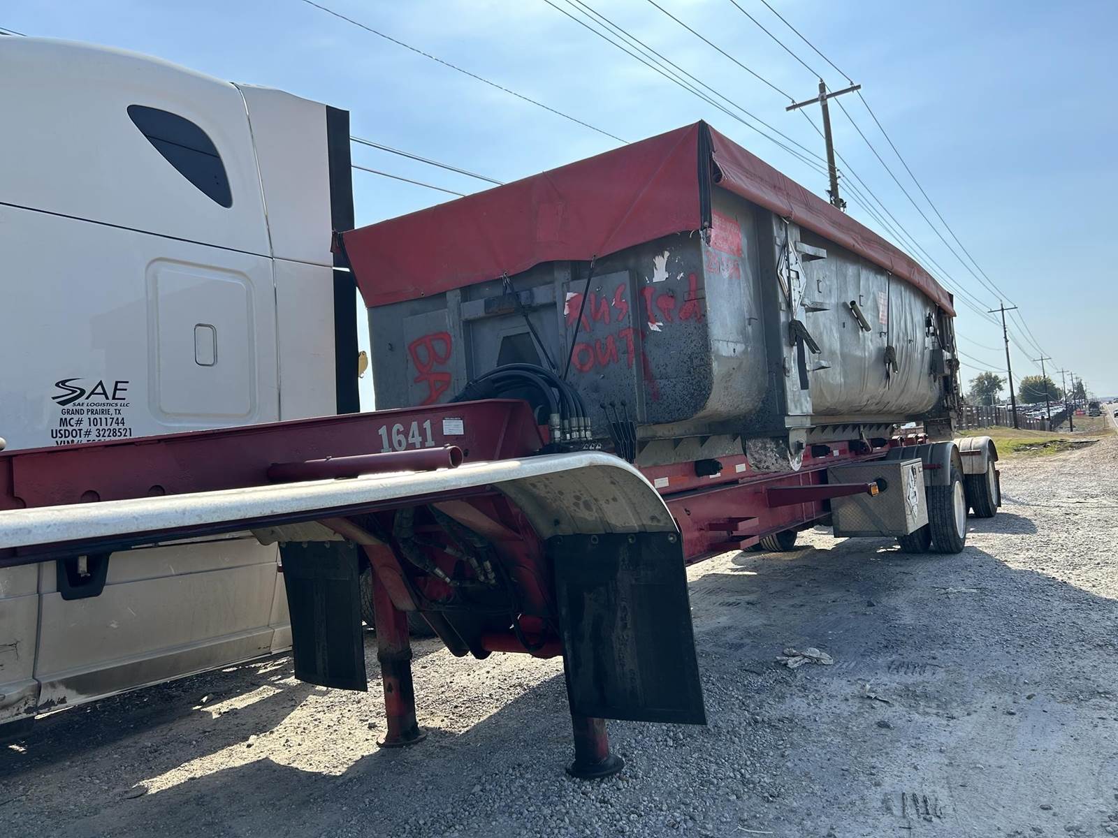 1995 Benlee 43 FT 60 TON ROLL OFF Tandem Axle Steel Roll Off Trailer ...