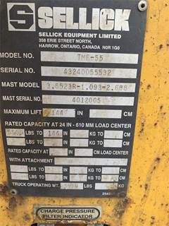 2005 Sellick TMF55 Piggyback Forklift For Sale, 916 Hours | Covington ...