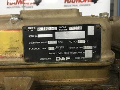 DAF DK1160MG Generator For Sale | Balenhoek, Belgium | 0314276 ...