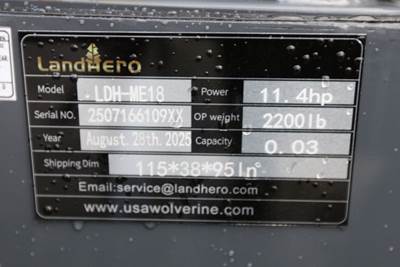 LAND HERO LDH-ME18-ZW Mini Excavator For Sale, 1 Hours | Pleasant ...