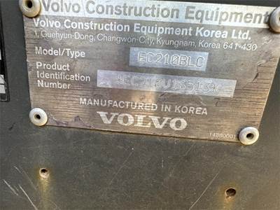 2006 Volvo EC210B LC Excavator For Sale, 1,014 Hours | Athens, TN ...