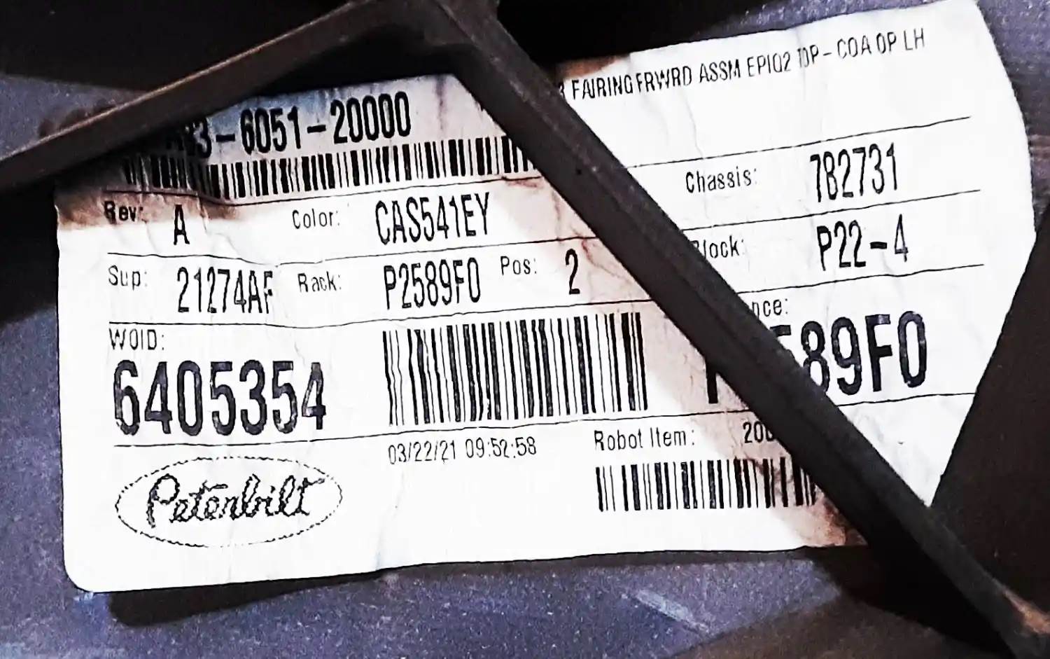 2022 Peterbilt 579 Left Fairing For Sale | Fresno, CA | A33-6020-200, A33-6051-20000 ...