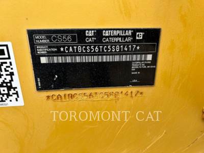 2011 Caterpillar CS56 Smooth Drum Roller Compactor For Sale, 4,795 ...