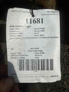 2004 Dana S135 Rear Axle Housing for a Ford F550 For Sale | Enfield, CT ...