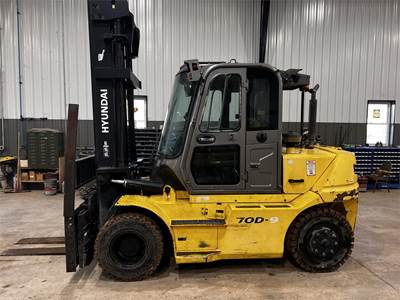 2016 Hyundai 70D-9 Pneumatic Tire Forklift For Sale, 10,778 Hours ...