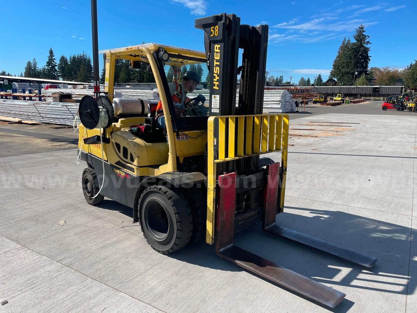 2016 Hyster H110FT 11000 Lb. Pneumatic Tire Forklift For Sale, 12,203 ...