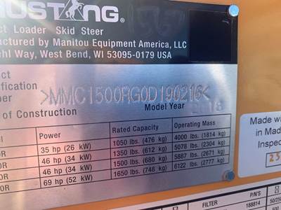 2018 Mustang 1500R Skid Steer For Sale, 750 Hours | Rockwall, TX ...