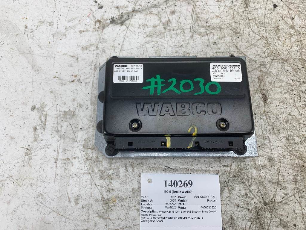 2012 Wabco 4460037220 ABS Control Module for a International Prostar ...