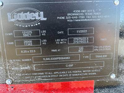 2023 Liddell C55 Lowboy Trailer For Sale | Superior, WI | 3TN564083 ...