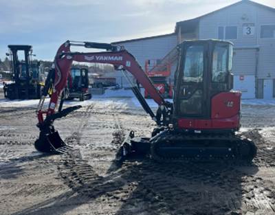 2023 Yanmar SV40 Mini Excavator - 4 tons, Hydraulic thumb, 24' and 26 ...