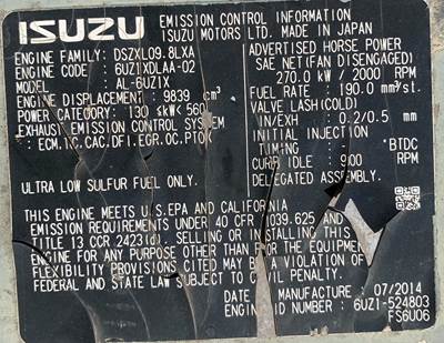 Isuzu 6UZ1 6 cylinder turbo diesel engine For Sale | Scranton, PA ...