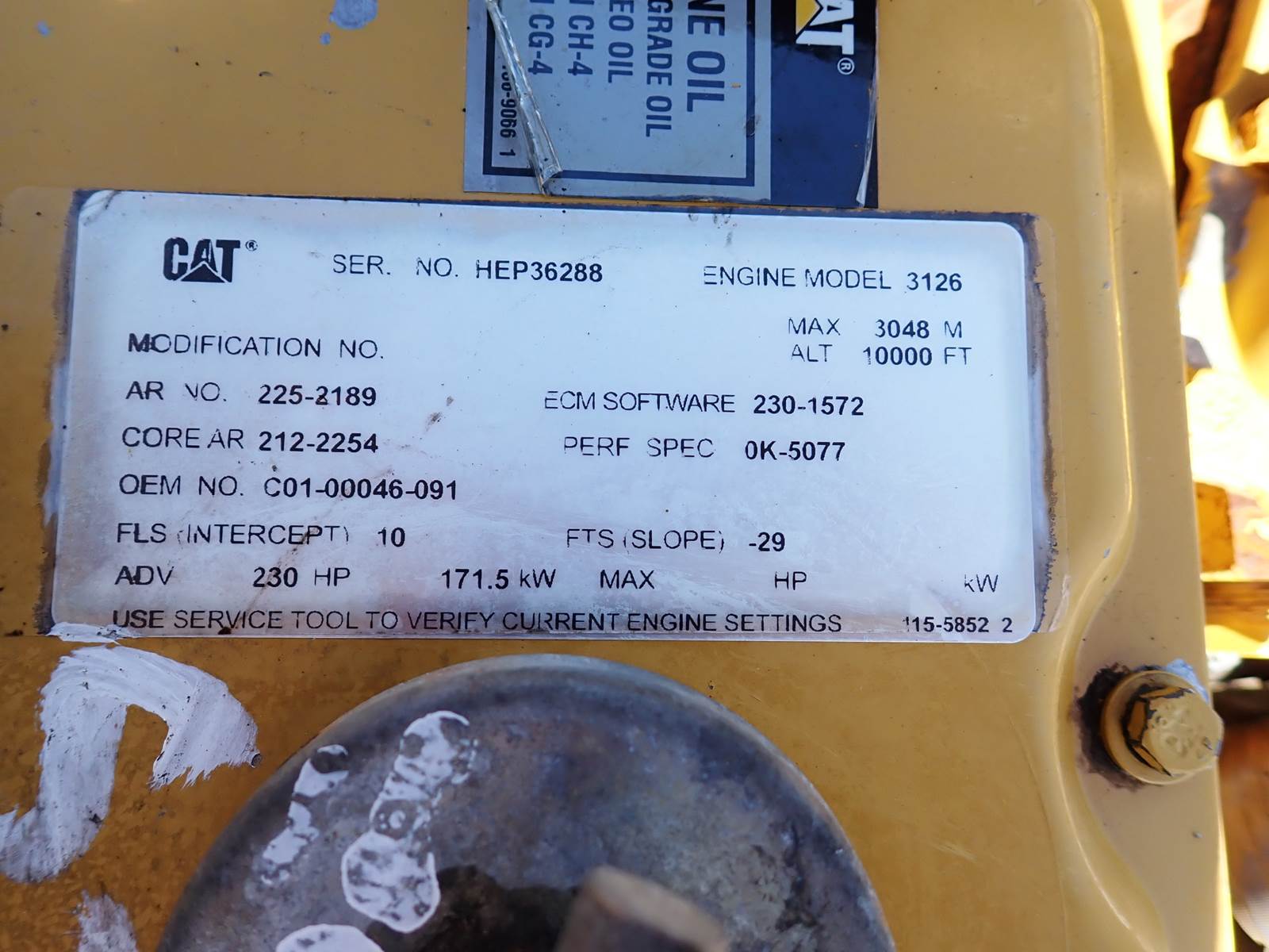 2003 Caterpillar 3126E Engine For Sale | Carbondale, PA | 16056 ...