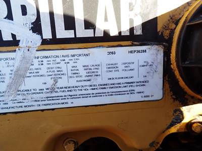 2003 Caterpillar 3126E Engine For Sale | Carbondale, PA | 16056 ...