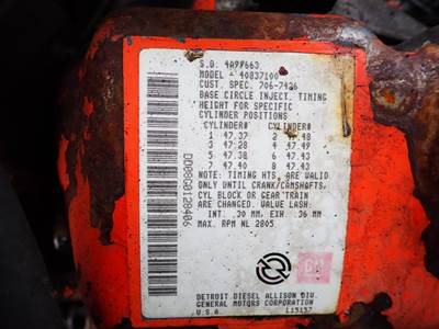 1985 Detroit Diesel 8.2 Liter Diesel Engine For Sale | Carbondale, PA ...