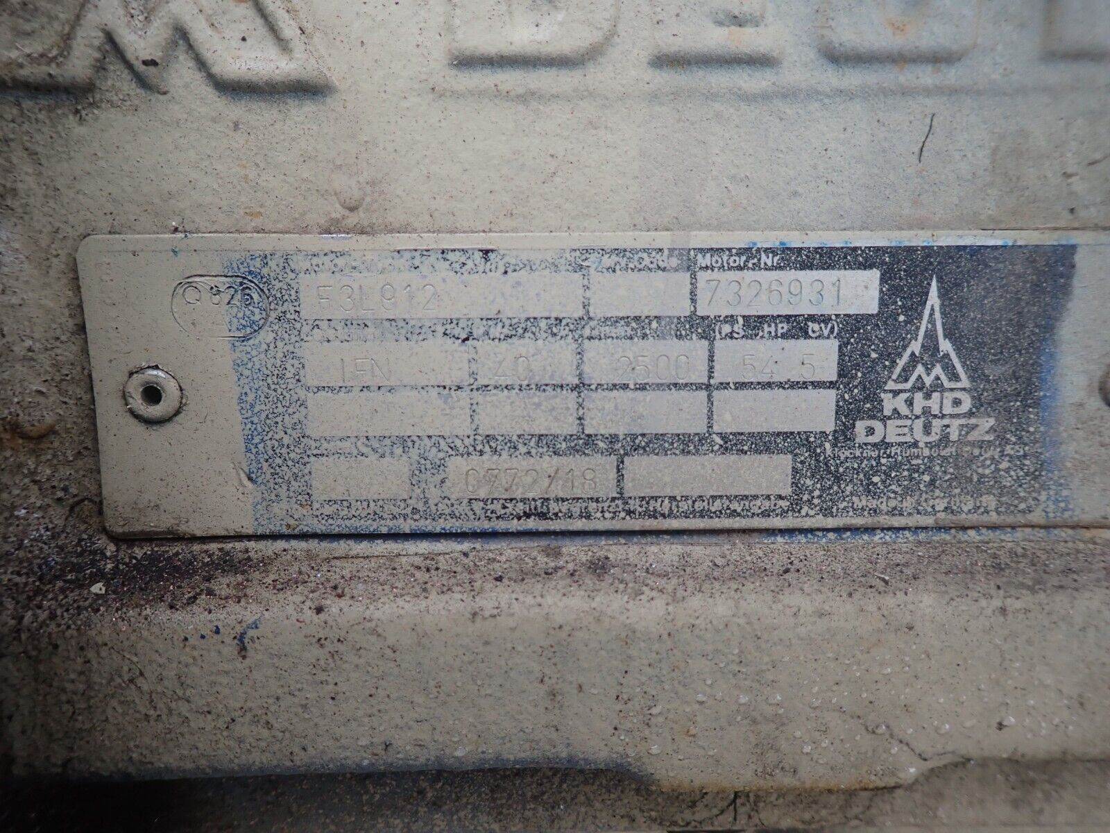 Deutz F3L912 Diesel Engine RUNNING TAKEOUT! 912 Tractor JLG For Sale ...