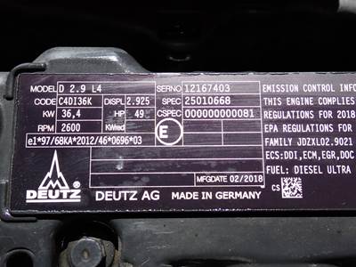 2018 Deutz Engine For Sale | Carbondale, PA | 16735 | MyLittleSalesman.com