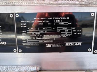 2026 Polar 9300 X 5 DOT 406 PETROLEUM TANK WITH DISC BR Fuel Tanker ...