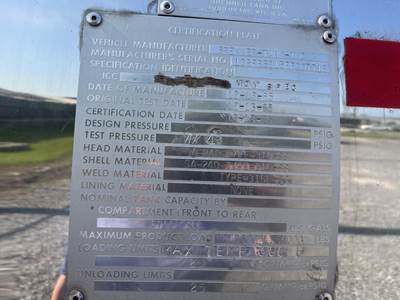 1985 Brenner U2252 6700 GALLON NON-CODE TRAILER Non Code Tank Trailer ...