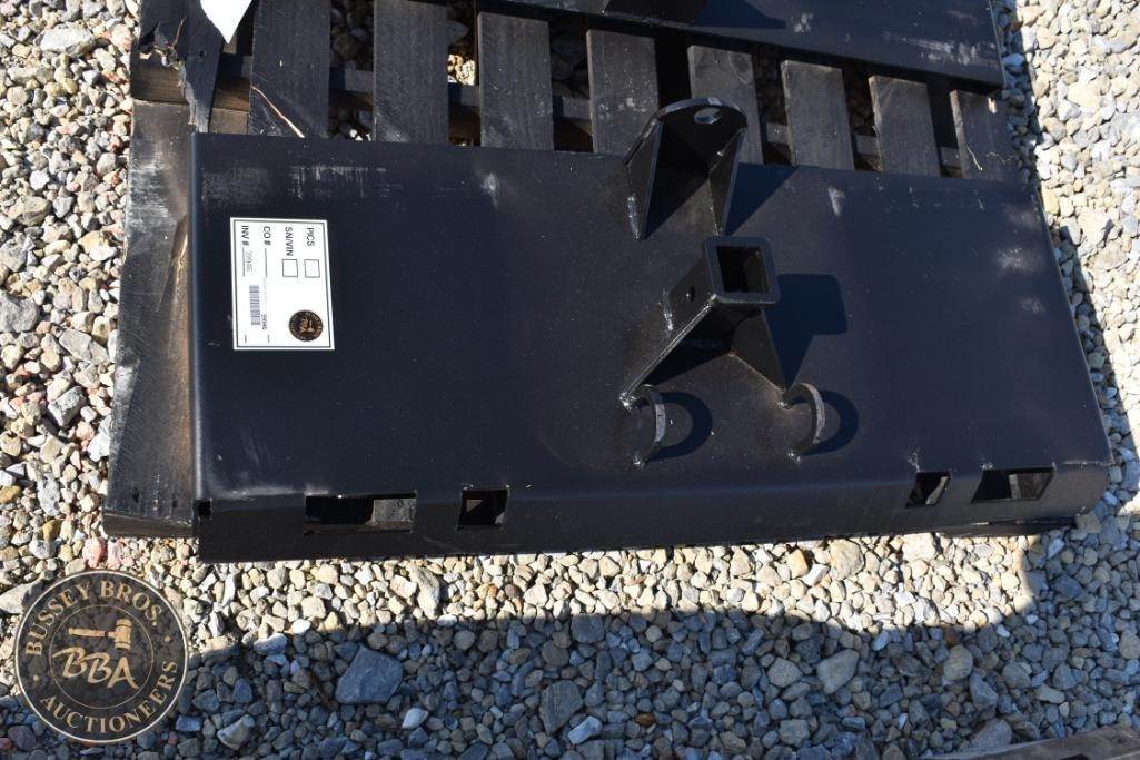 Heavy Duty Gooseneck Universal Skid Steer Receiver Hitch With Chain ...