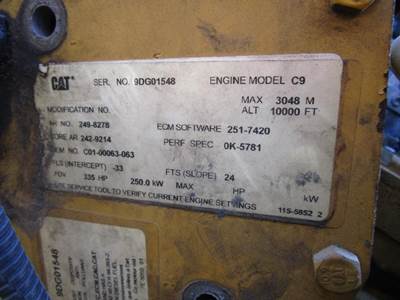 2005 Caterpillar C-9 ACERT Engine for a Freightliner M2 106 For Sale ...