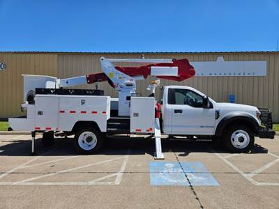 2018 Ford F550 4X4 ETI MH 37 IH BUCKET TRUCK TURBO DIESEL MATERIAL ...